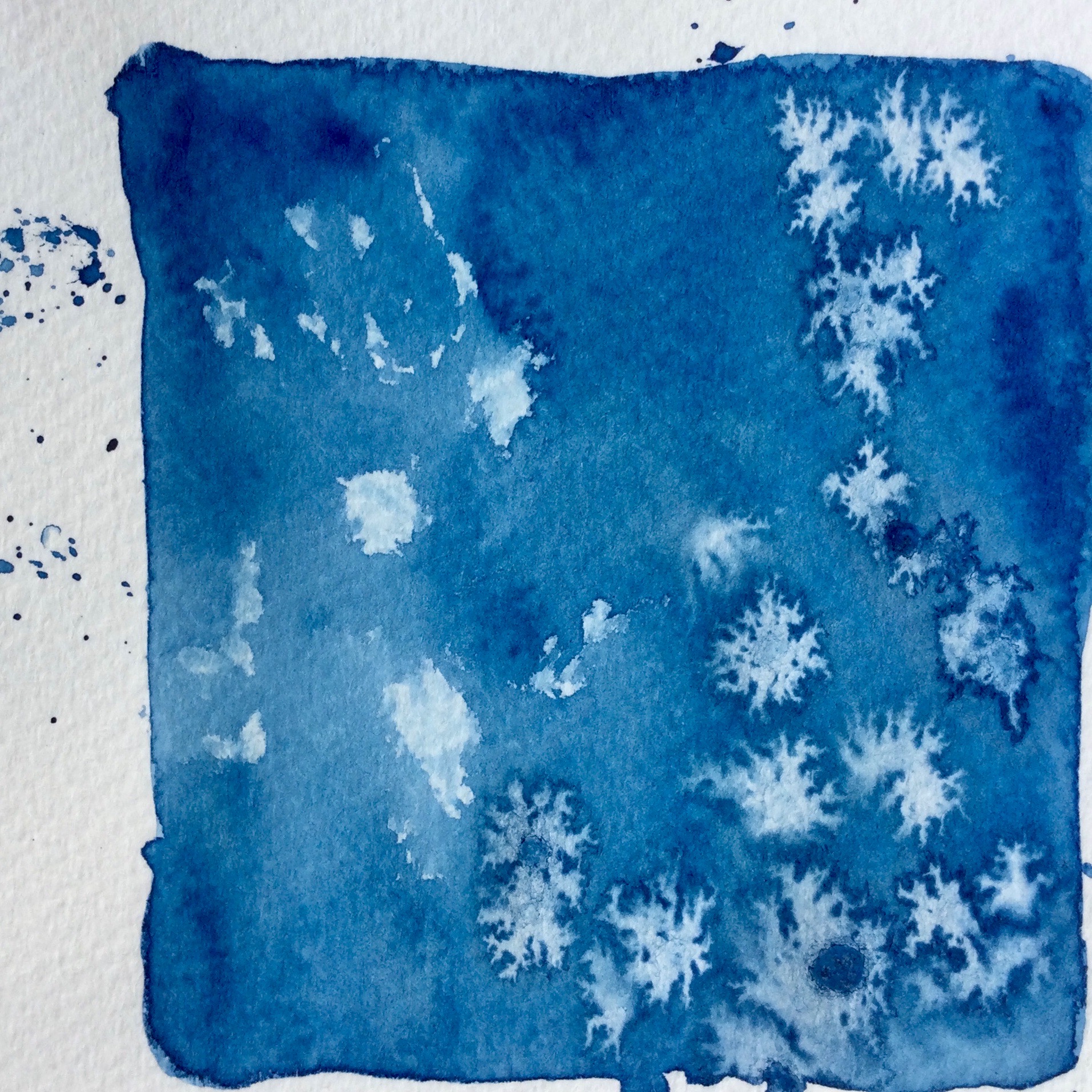 Prussian Blue watercolour painting